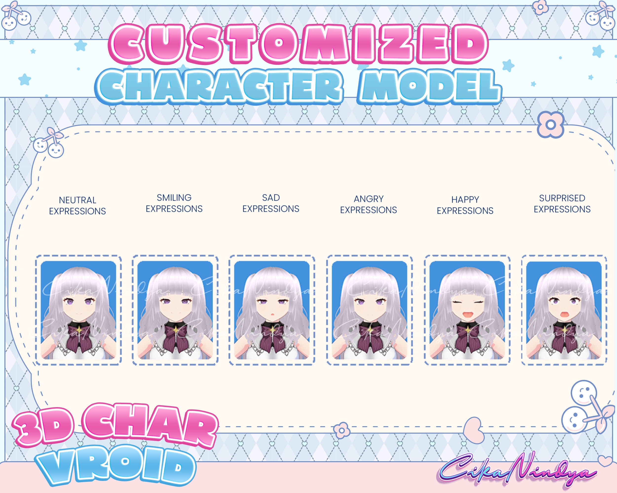 3D Vroid Character Dark Night Girl Mysterious and Alluring for - Etsy