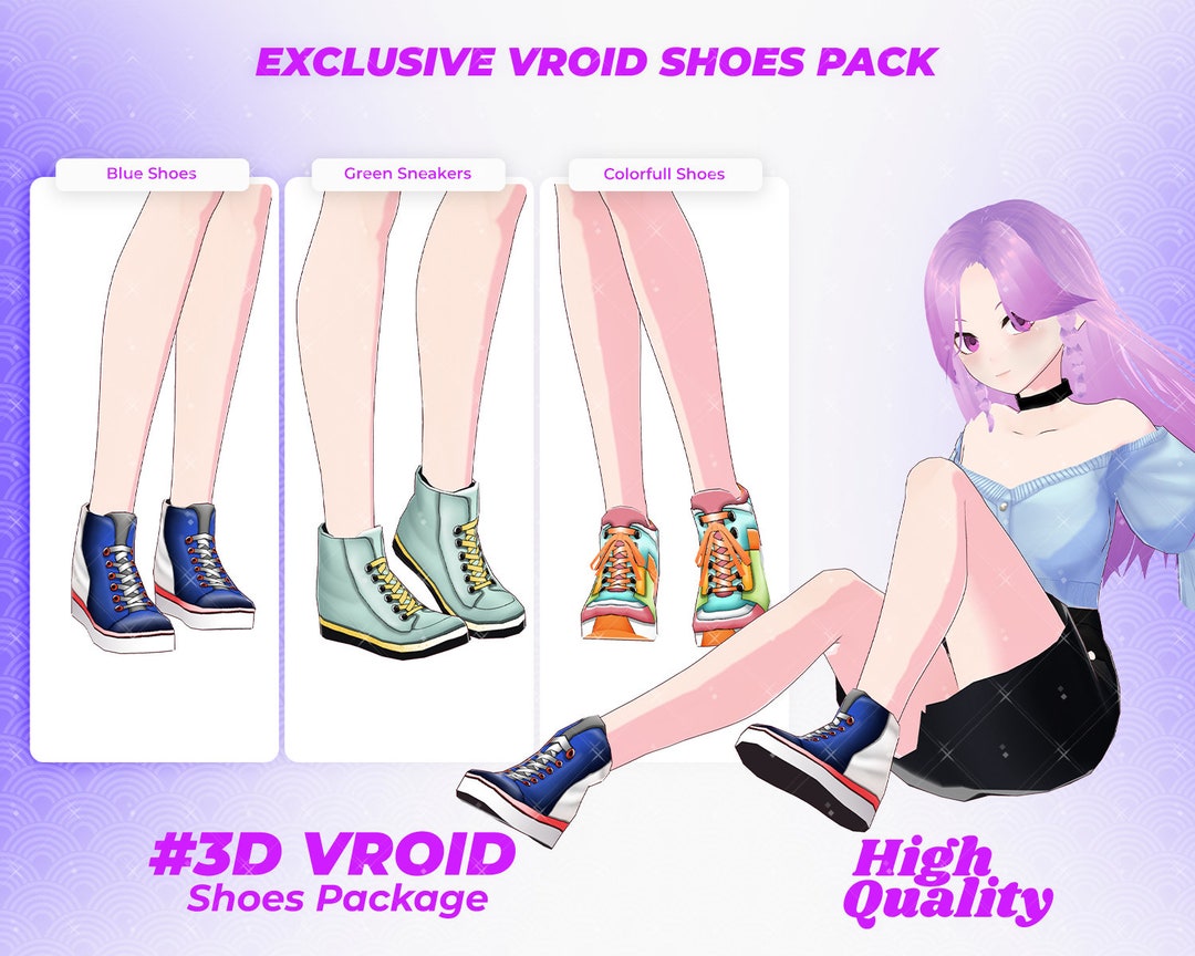 Digital Diva Essentials With 3D Vroid Shoe Pack for Streaming Queens ...