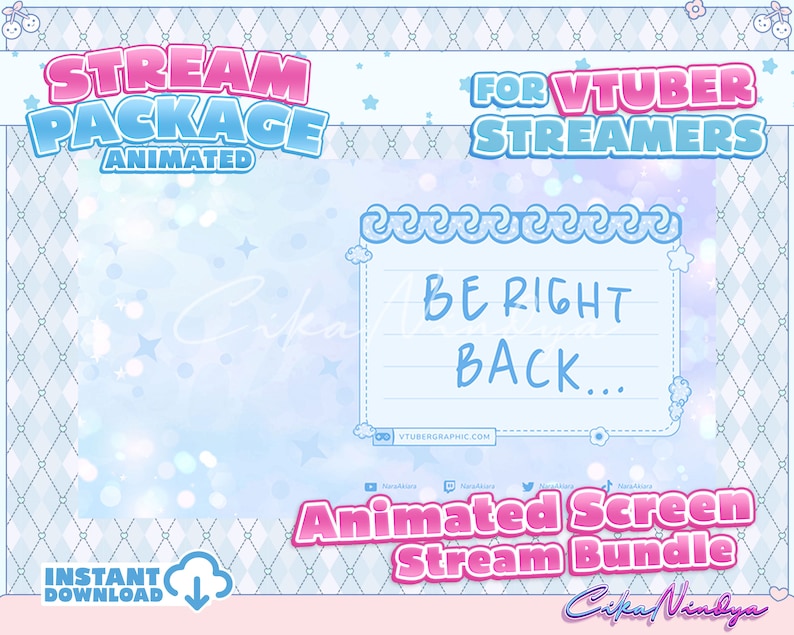 Vtuber Overlay Vtuber Twitch Overlays Stream Overlay - Etsy