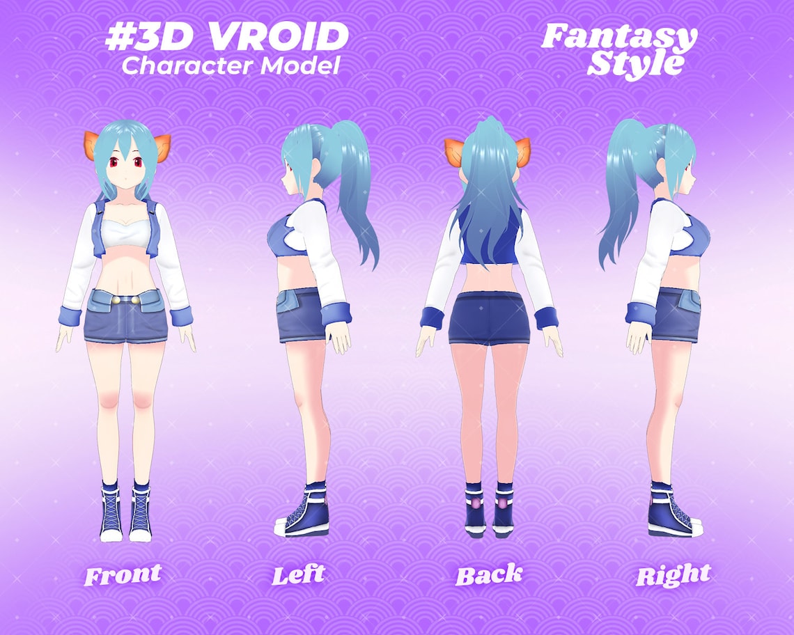 3D Vroid Character, 3d Model Commission, Vtuber Model, Vroid Streamer's ...