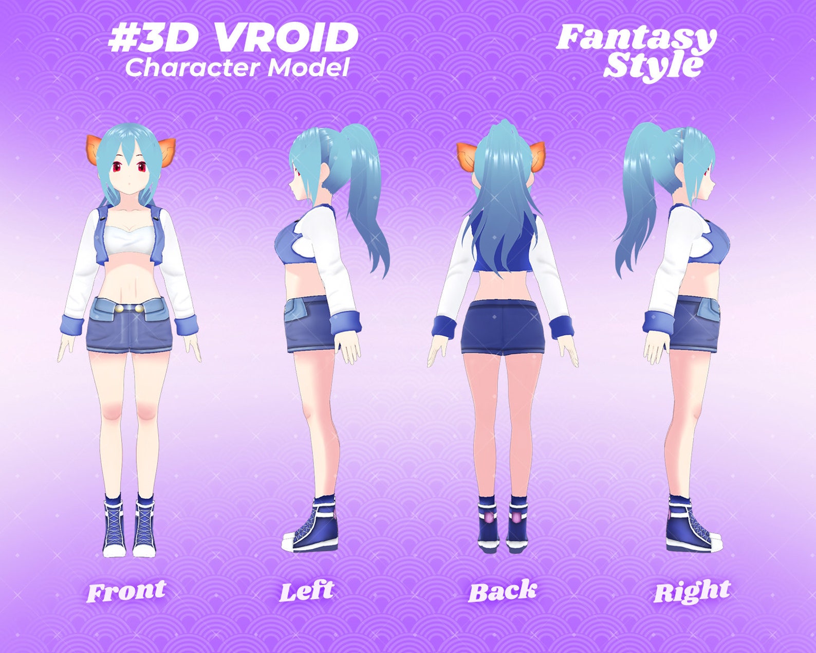 3D Vroid Character, 3d Model Commission, Vtuber Model, Vroid Streamer's ...