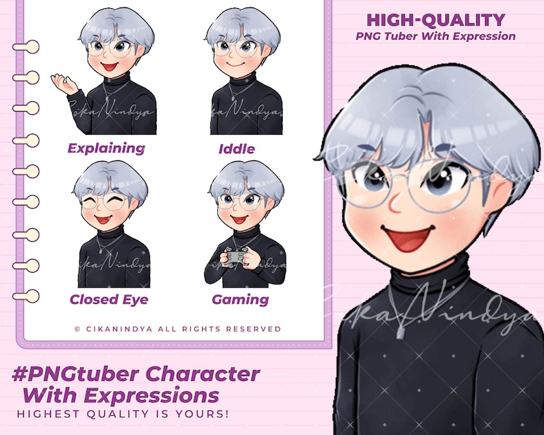 PNG Tuber Gif Pngtuber Pngtuber Male Pngtuber Twitch - Etsy