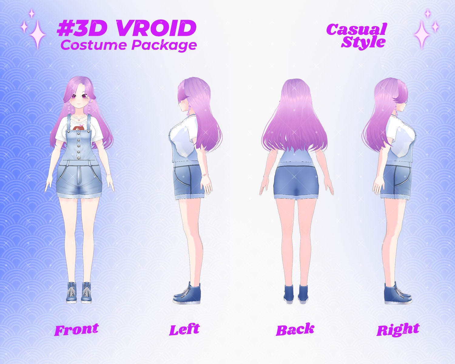 Vroid Clothing Pack Virtual Fashion Set Digital Streetwear Avatar