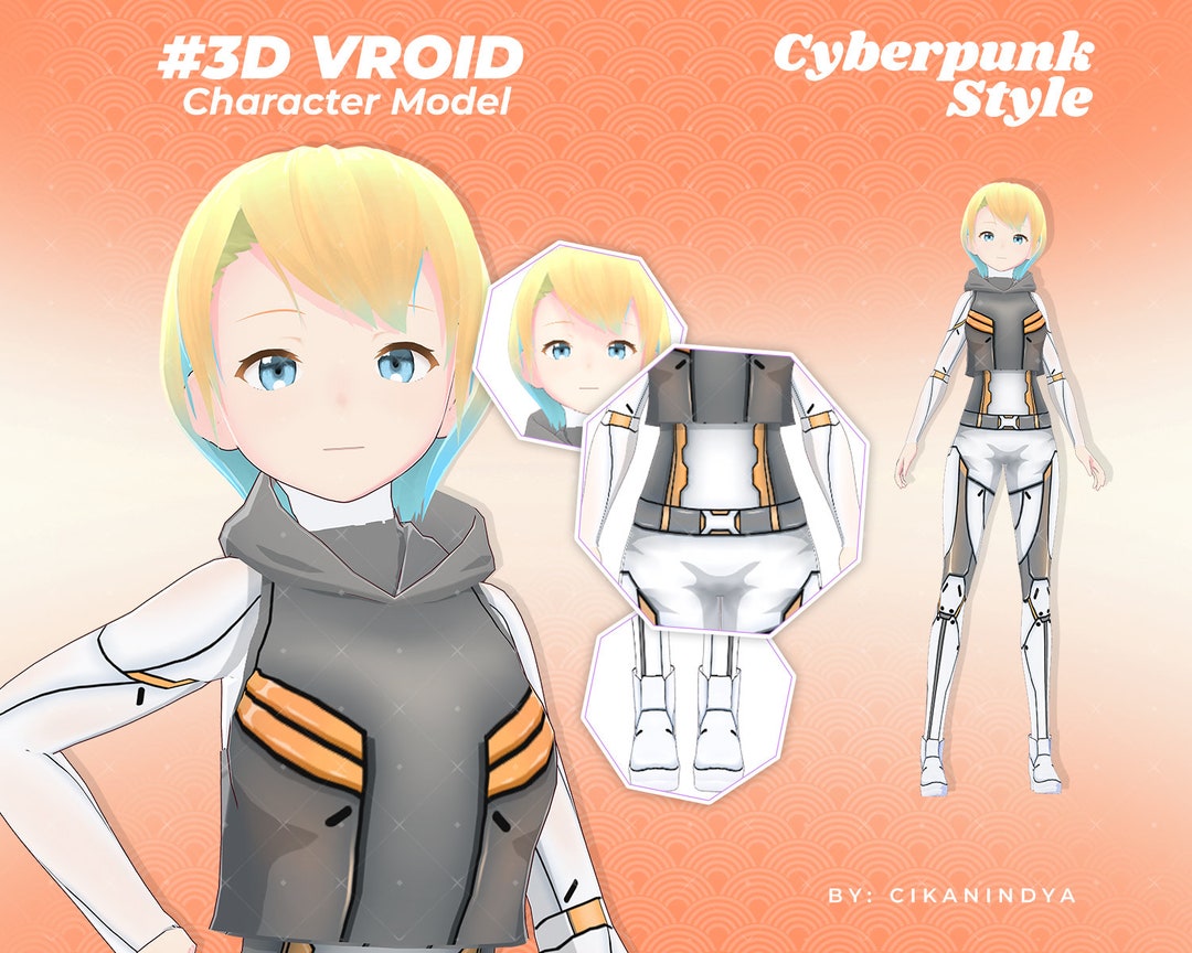 3D Vroid Character, Vroid, 3D, 3d Model Commission, 3d Model ...