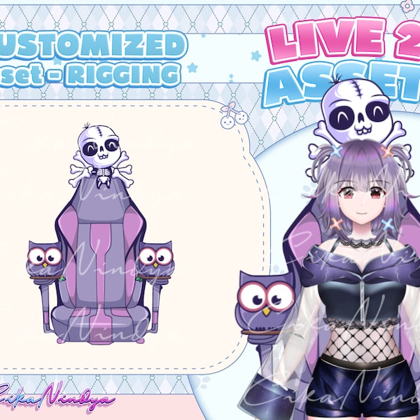 Skeleton Vtuber Model - Etsy