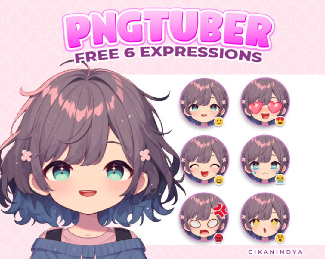 PNG Tuber | Blossom Cheer Kawaii Chibi With Sparkling Eyes | Get 6 ...