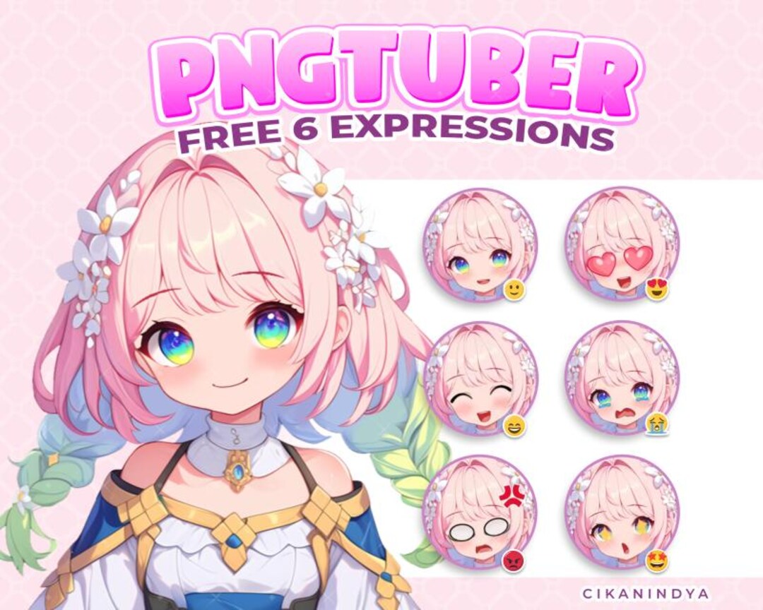 Chibi Nature Princess Pngtuber – Enchanting Animated Model - Etsy