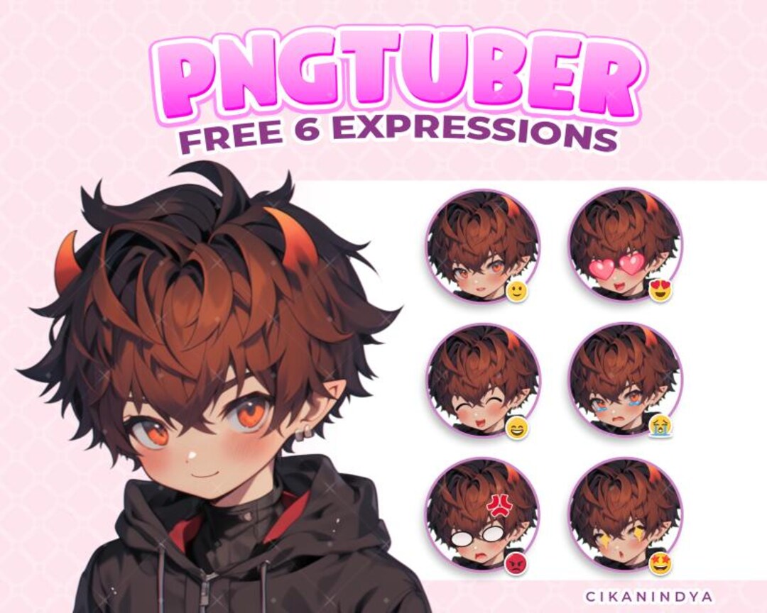Smooth Custom Pngtuber Alternative Demon Boy With Stylish Design - Etsy