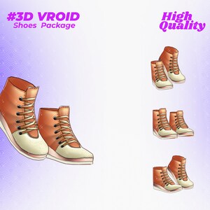 3D Vroid Shoes Pack, Vroid Assets, Costume, Vroid Avatar, Virtual ...