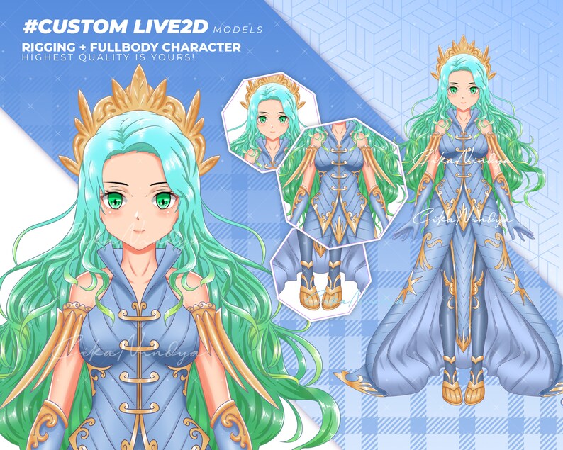 Custom Anime-style Live2d Model Creation for Vtubers FULL BODY - Etsy