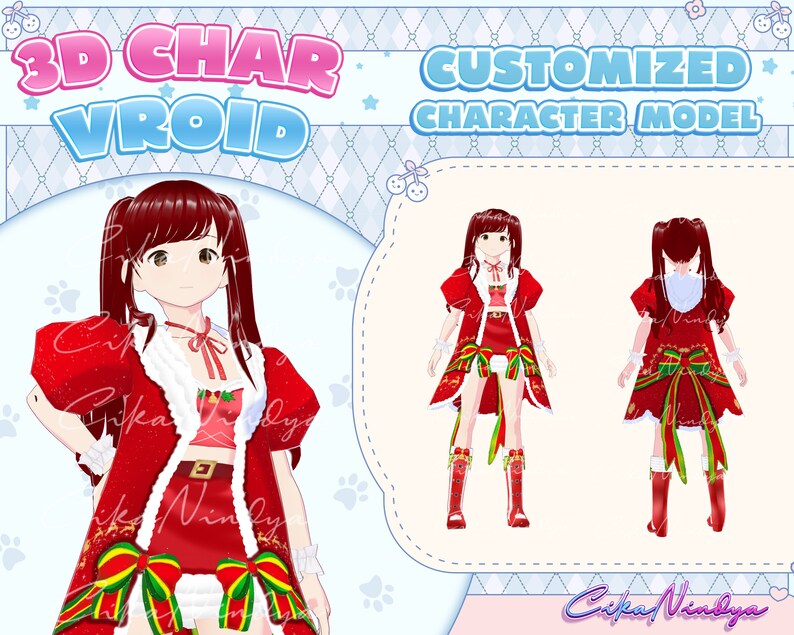 3D Vroid Character Vtuber Model 3d Model Commission - Etsy
