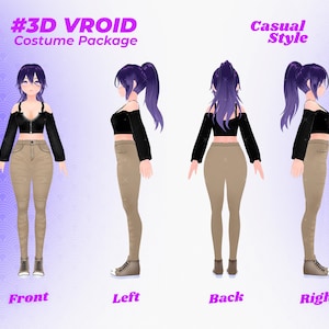 Delicate Casual Vroid Outfits for Vtuber Stars - Vroid Clothing Pack ...