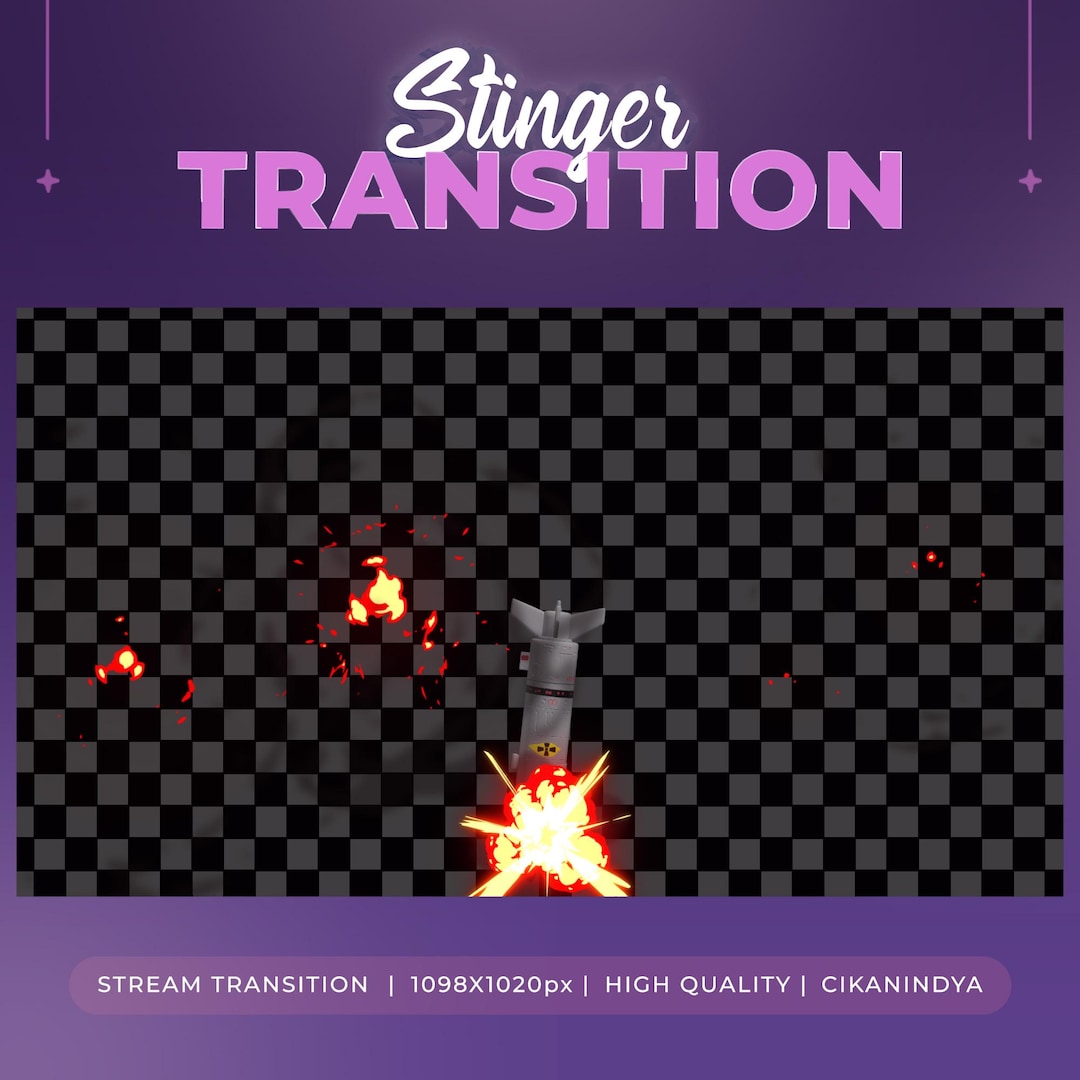 Explosive Animated Stinger Transition Bomb Effect | Twitch Graphics | Streaming | Animated ...