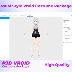 Vroid Clothing Pack, Virtual Fashion, Kawaii Clothes, 3d Outfit, Doll ...