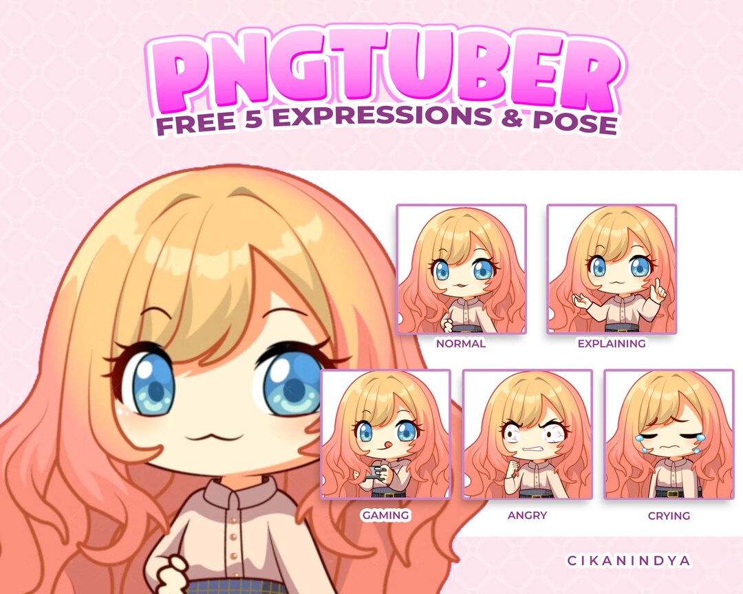 PNG Tuber | Get Ready to Stream With PNG Tuber Unique Character Chibi ...