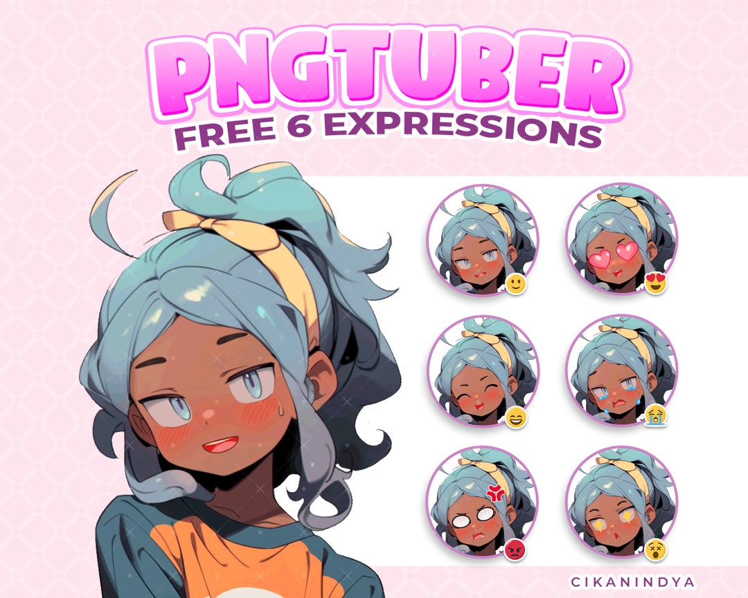 Pngtuber | Casual Girl PNG Tuber for Engaging Live Streams | 6 Pose ...