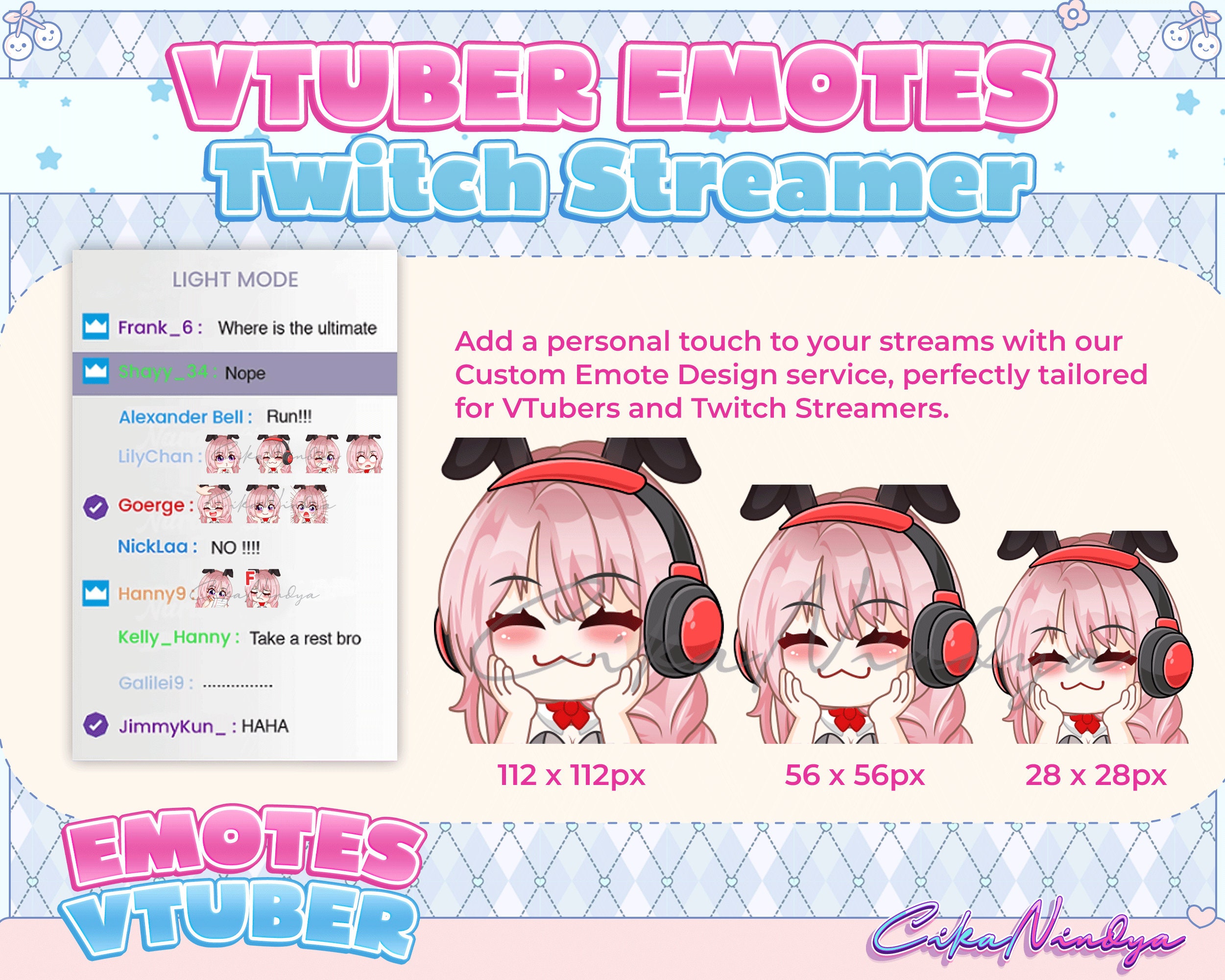Vtuber Emote Emote Raid Emote Emote Commission Game Emote - Etsy