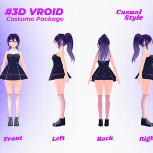 Urban Avatar Couture for 3D Vtubers - Vroid Clothing Pack, Vtuber ...