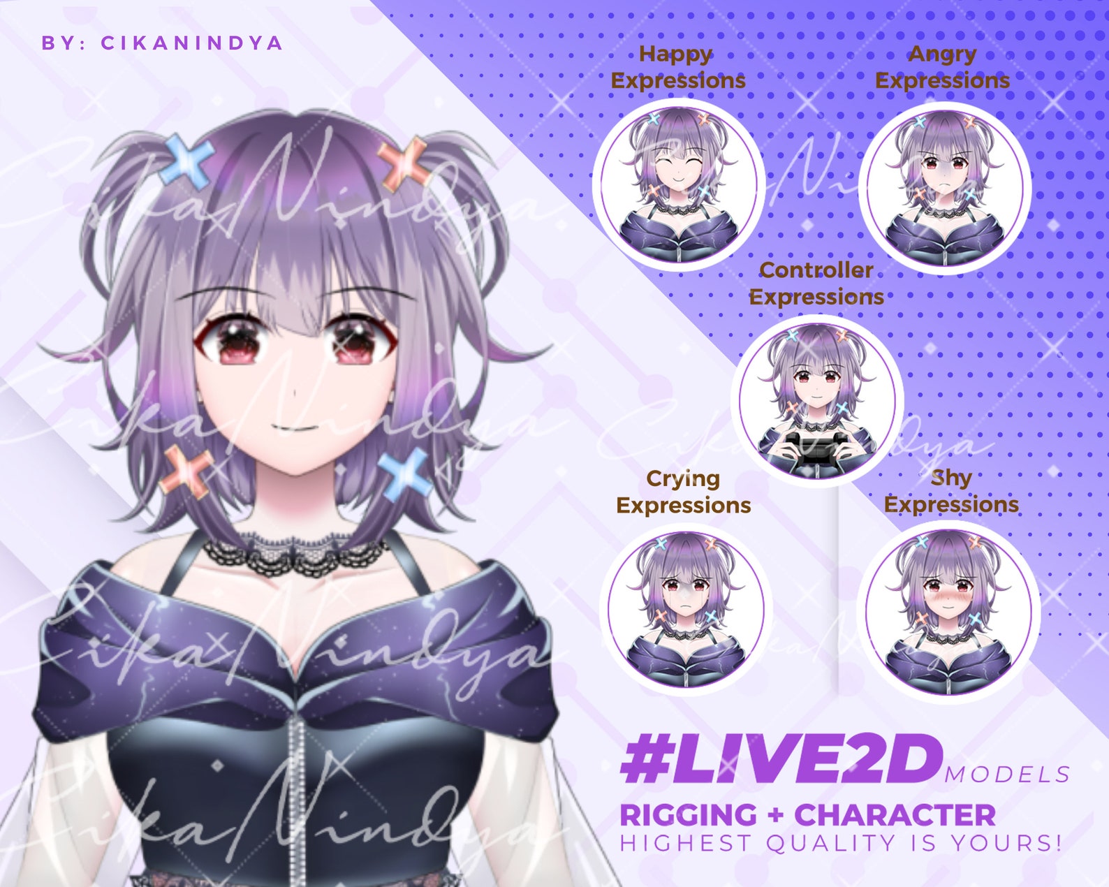 Vtuber Model, Premade Vtuber, Twitch Vtuber, 2D Vtuber Model, Vtuber ...