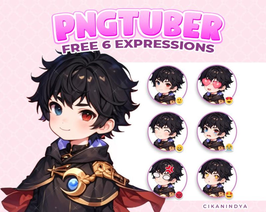 Chibi Pngtuber Model – Magical Male Character for Streamers - Etsy