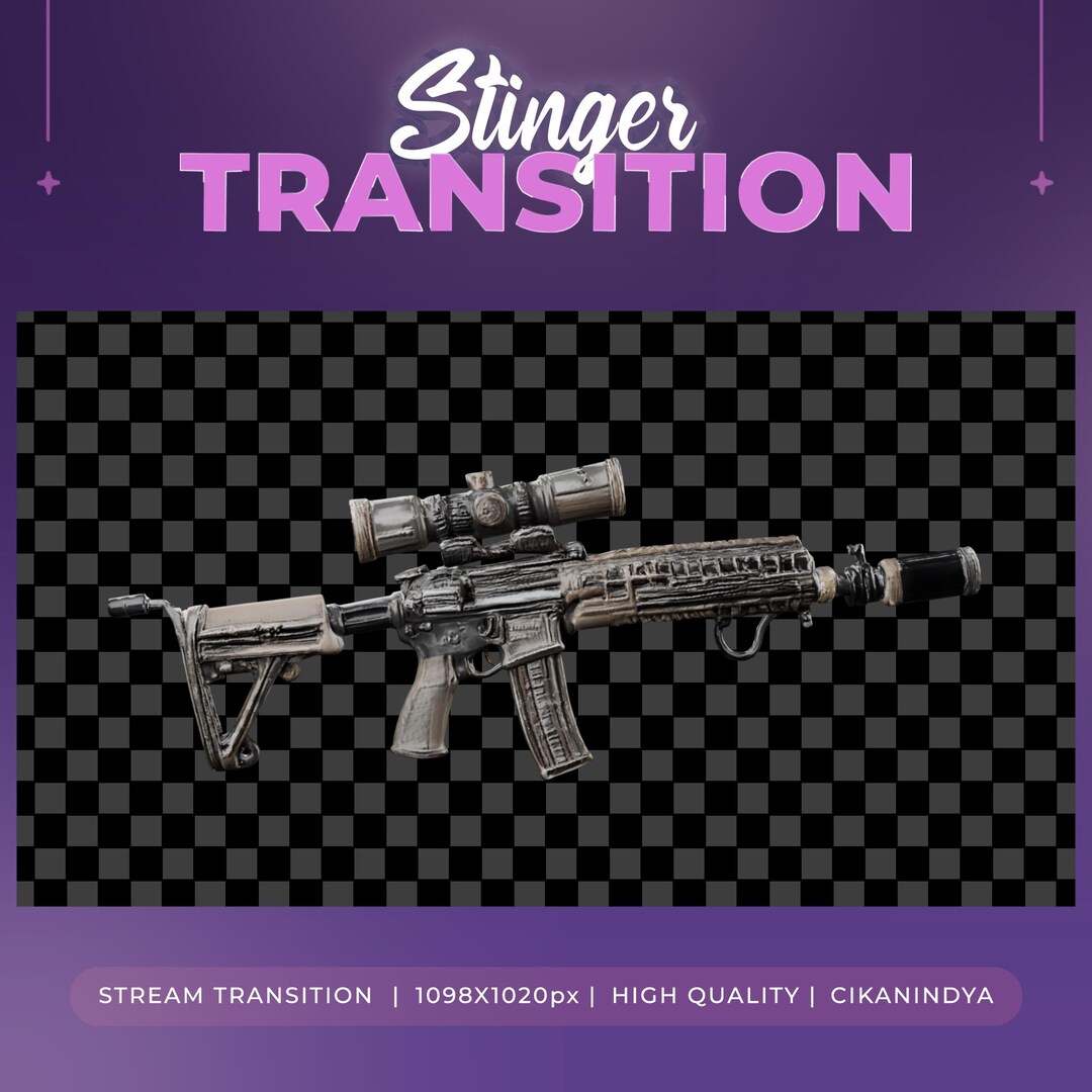 Stinger Transition Rifle Blast | Shooter Style Stream Animation for OBS ...