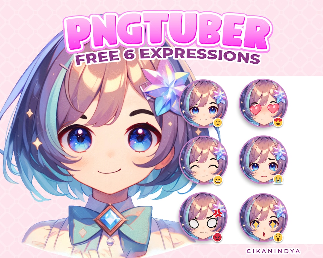 Pngtuber | Make Your Streaming Fun With Digital PNG Tuber Girl | Free 6 ...
