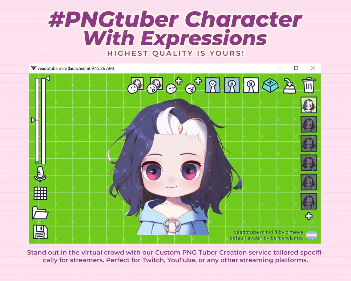 Adorable Pngtuber Avatar: 12 Poses for Streaming - Etsy
