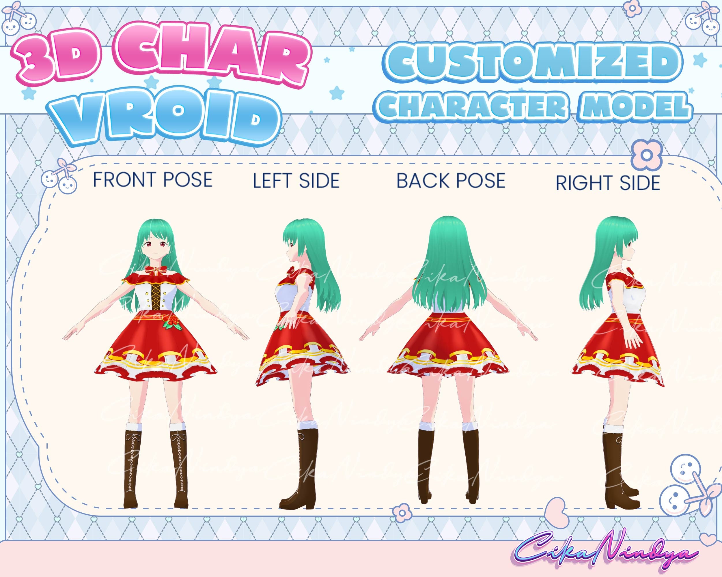 Bring Joy to Your Streaming Wonderland With 3D Vroid Character - Etsy