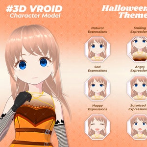 3D Vroid Character, Vroid, 3D, Virtual Model, Streamer Avatar Mystical ...