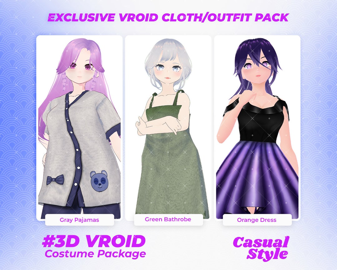Vroid Outfit Pack: Casual 3D Fashion (digital Download) - Etsy