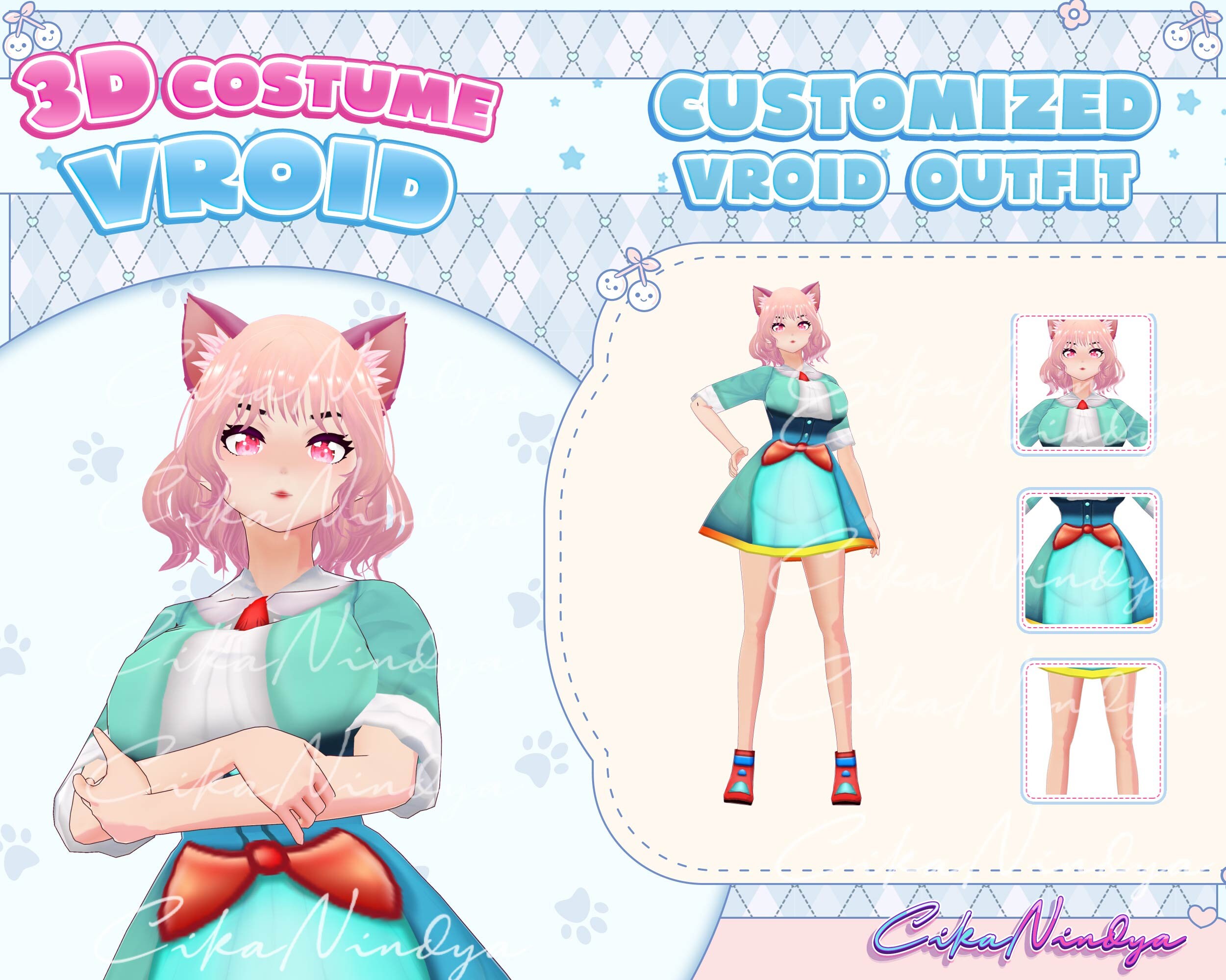 Elevate Your Vroid Character's Look With 3D Vroid Costume - Etsy