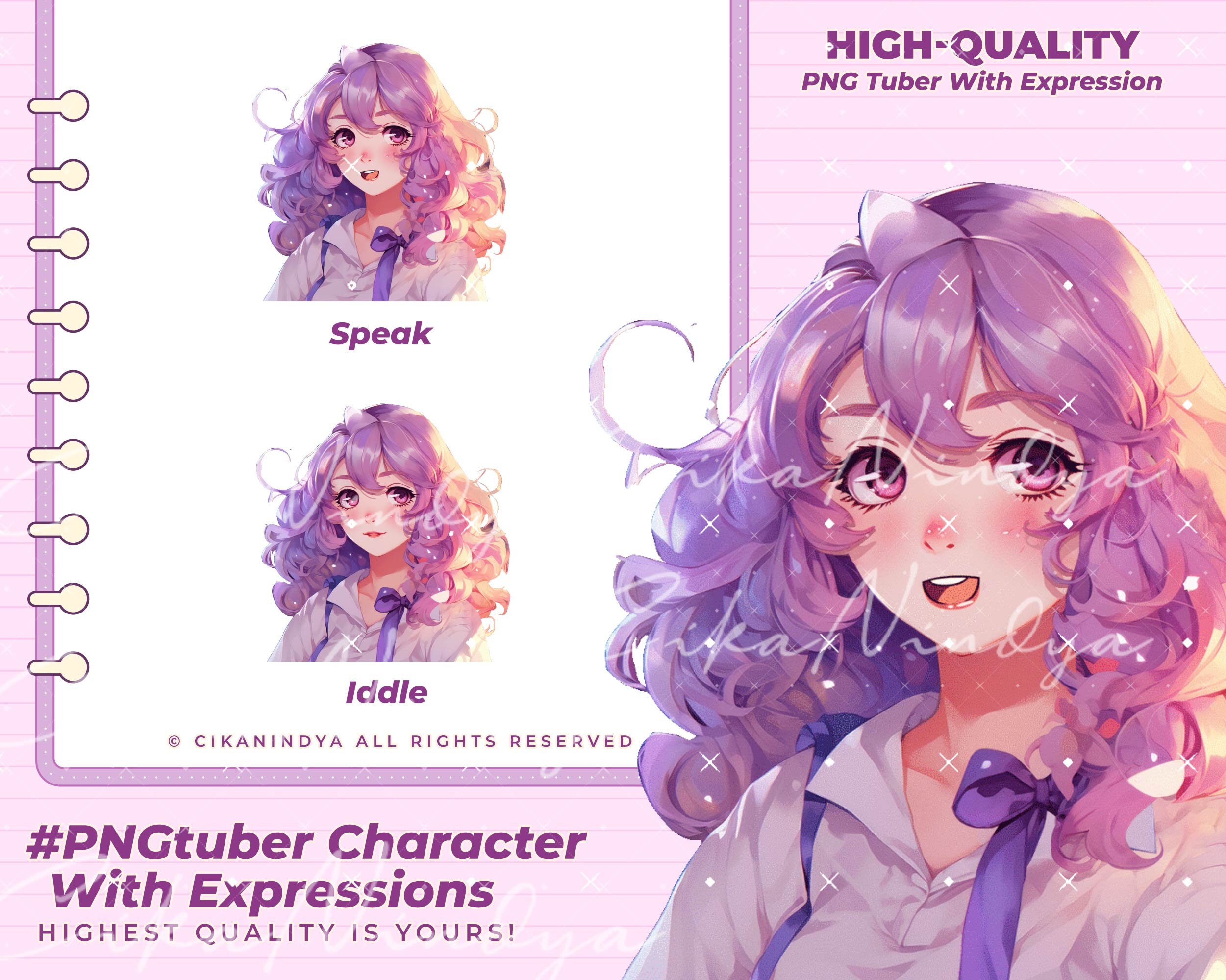 Boost Your Streaming Setup With Professional PNG Tuber Pngtuber Girl ...