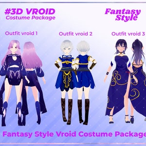 Vroid Clothing Pack, Vroid Outfit, Cosplay Costume, Vroid Assets Step ...