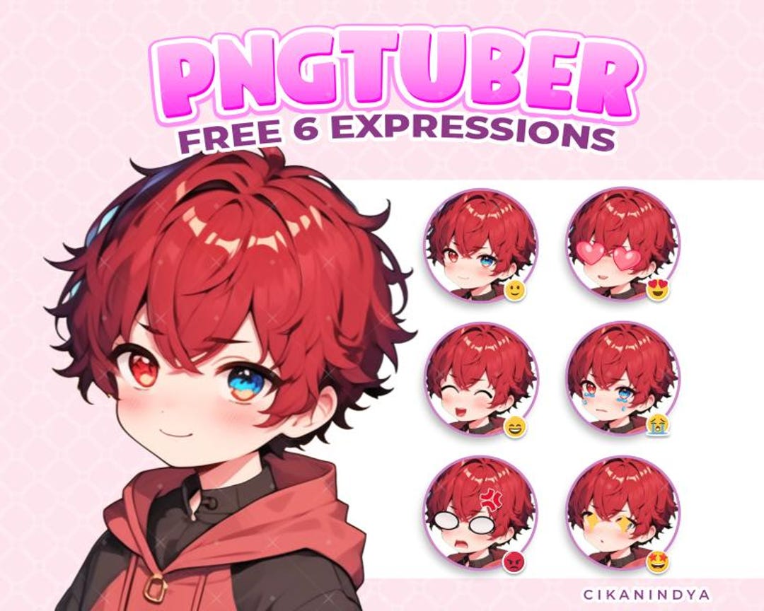Custom-like Pngtuber – Male Model With Striking Dual-colored Eyes - Etsy