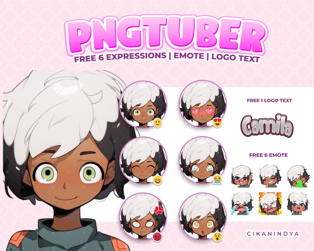 PNG Tuber | Camila Girl PNG Tuber Pack for Unique Content | Engaging 6 ...