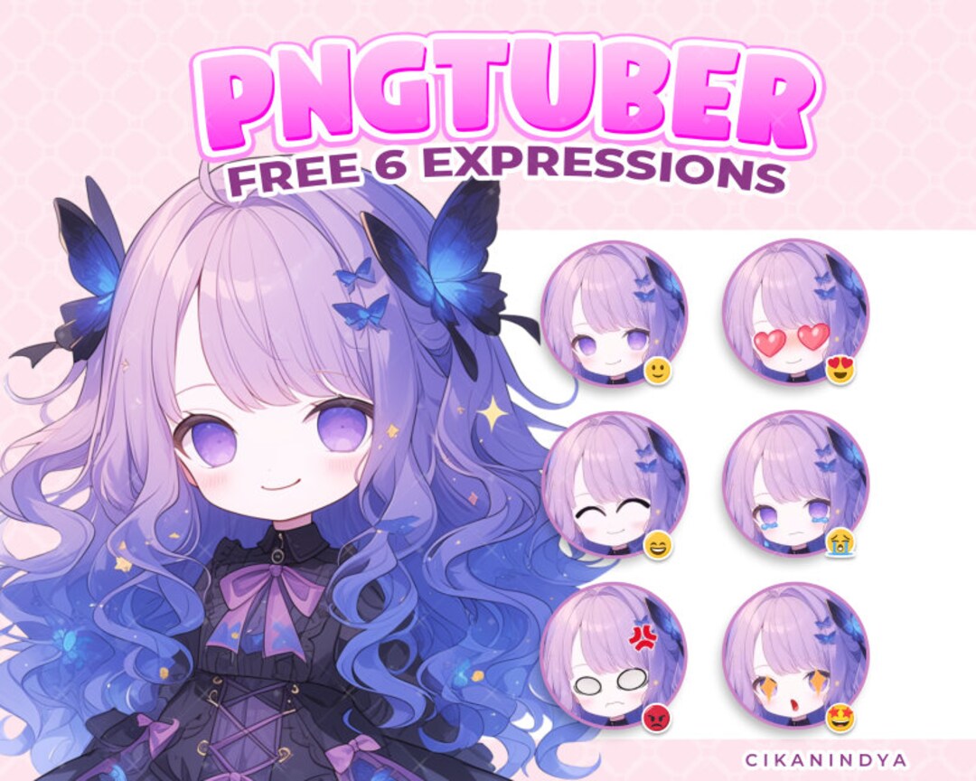 Adorable Female PNG Tuber Avatar: 6 Poses, Stream Graphics - Etsy