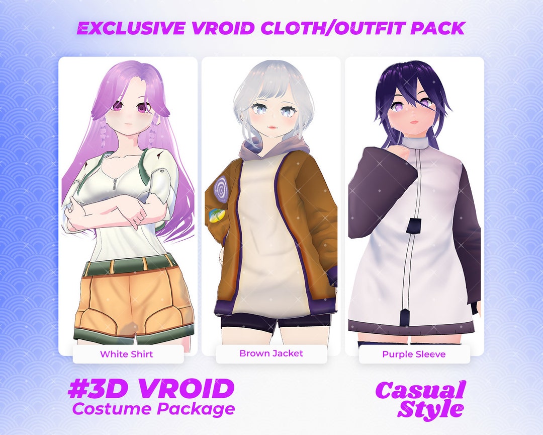 Vroid Clothing Pack, Kawaii Clothes, Vroid Outfit, Vroid, Vroid Assets ...