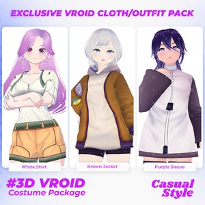 Vroid Clothing Pack, Kawaii Clothes, Vroid Outfit, Vroid, Vroid Assets ...
