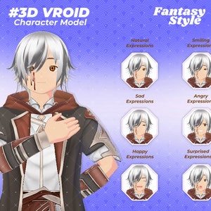 3D Vroid Character, Vtuber Model Free, 3d Model, Vtuber Model - Digital ...