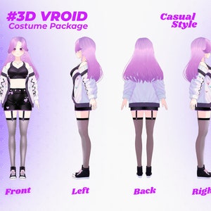 Vroid Clothing Pack, Energetic Clothes, Kawaii Clothes, Vroid Assets ...