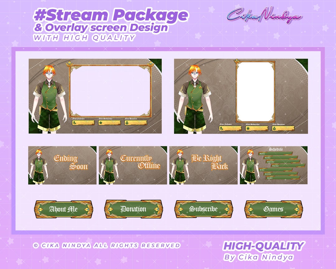 Streamer's Aesthetic Pack Stylish Overlays for Memorable Channels ...