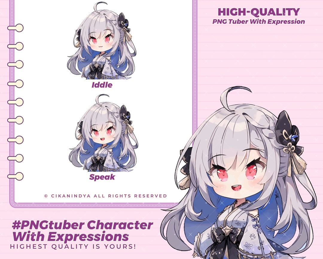 PNG Tuber | PNG Tuber Model Girl Elevate Your Streaming Game | With 2 ...