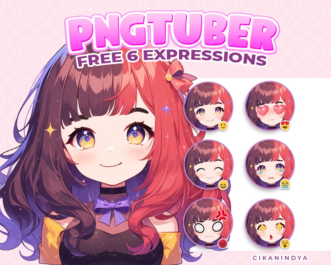 PNG Tuber | Tuber Character Girl Brown Orange Hair Customizable Avatar ...