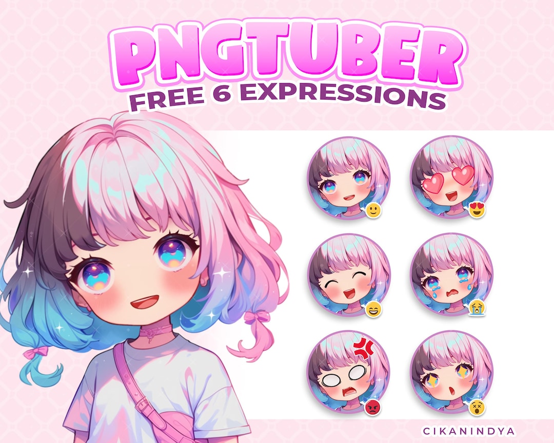 Custom Pngtuber Model – Anime Character With Playful Style - Etsy