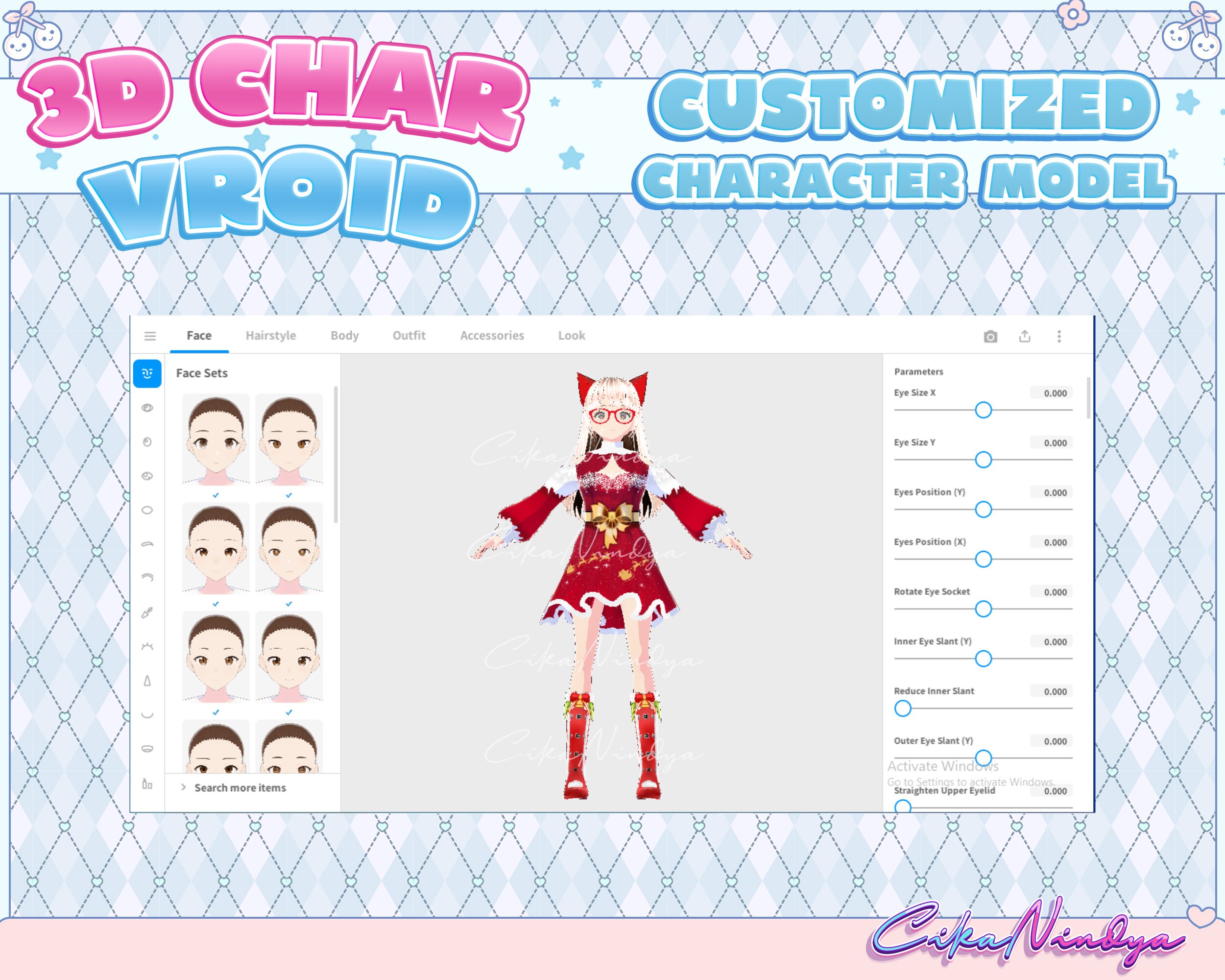 3D Vroid Character 3d Model Streamer Identity Vtuber Model - Etsy