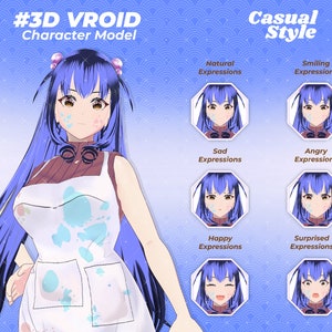3D Vroid Character, 3d Model, Unique Model, Vtuber Model Free ...