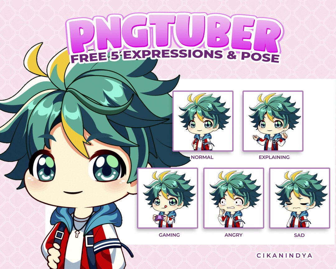 Green & Yellow Hair Pngtuber: Animated Vtuber Model - Etsy Australia