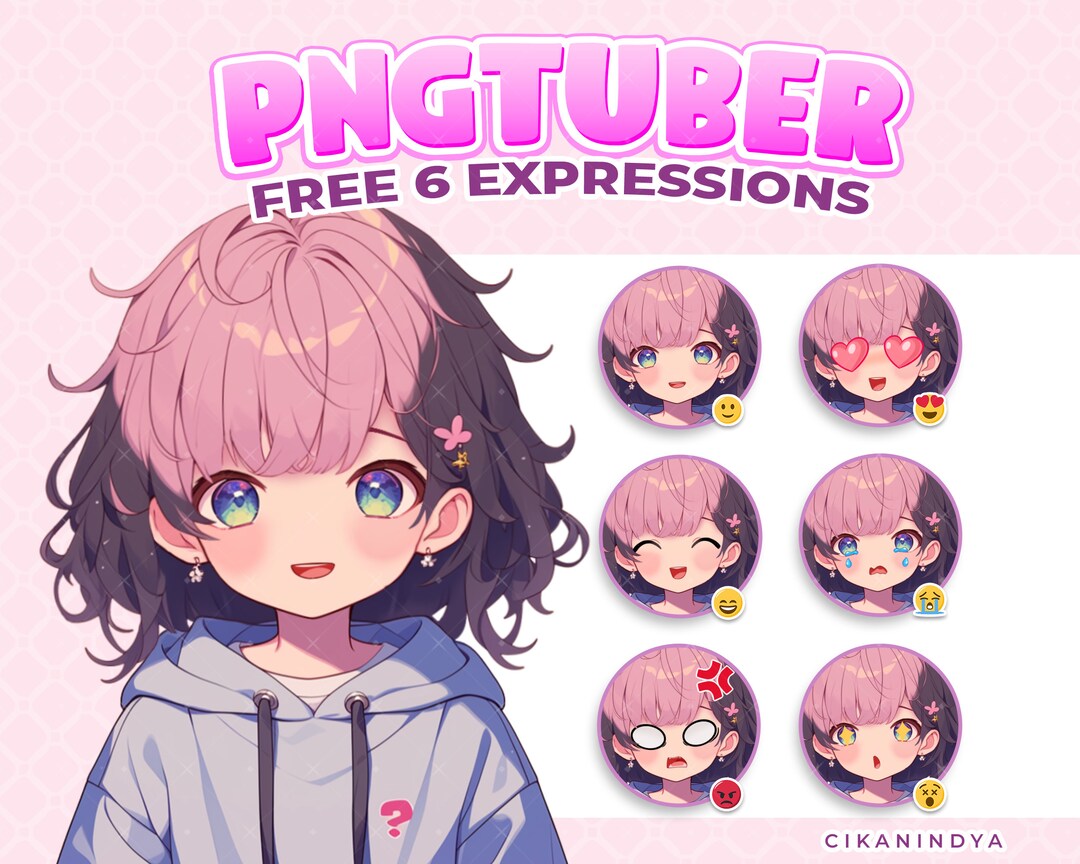 PNG Tuber | Curious Pastels A Question Mark in Her Eyes | Get 6 Poses ...