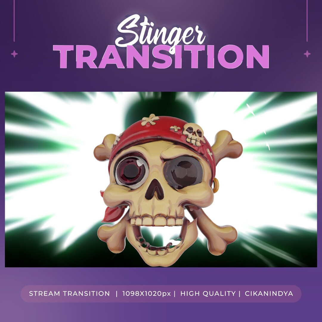Stinger Transition Skull Smoke Burst | Animated Horror Overlay ...