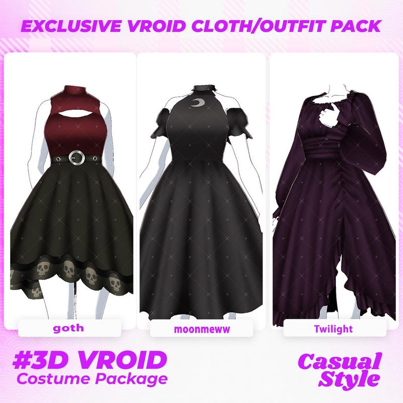 Goth Vrchat Avatar - Etsy